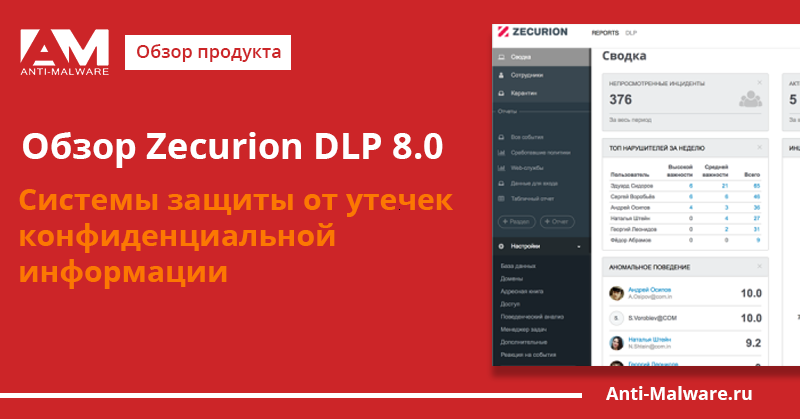 Обзор Zecurion DLP 8.0 — системы защиты от утечек конфиденциальной ...